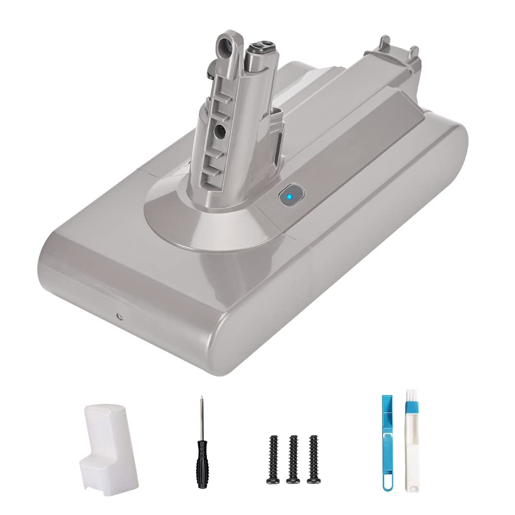 Dalkat Dalee Screw-in Battery for Dyson V11 Absolute Dyson V11 Complete Dyson V11 Fluffy Cordless Vacuum Cleaner SV14 Battery 25.2V 4800mAh Part No. 970145-06 (Not Click-in Type Battery)