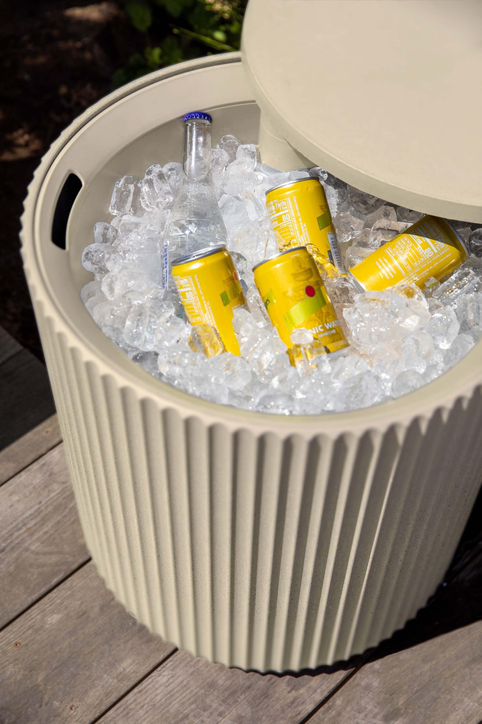 Veradek Cooler Side Table - 2 in 1 - Designed for use as Outdoor Side Table, Outdoor Patio Decor and Ice Chest