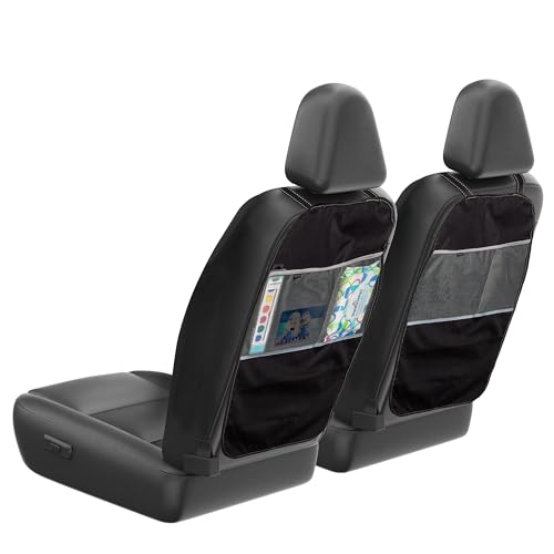 Graco 2 Pack Auto Seat Back Kick Protectors for Kids, Large Kick Mats for Car, Waterproof Automotive Car Back Seat Cover Protect from Dirt, Mud, Stains, Scratches, Fit Most Cars