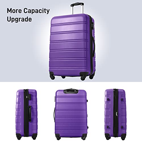 Merax Luggage Sets of 2 Piece Carry on Suitcase Airline Approved,20/24 IN Hard Case Expandable Spinner Wheels (Purple)