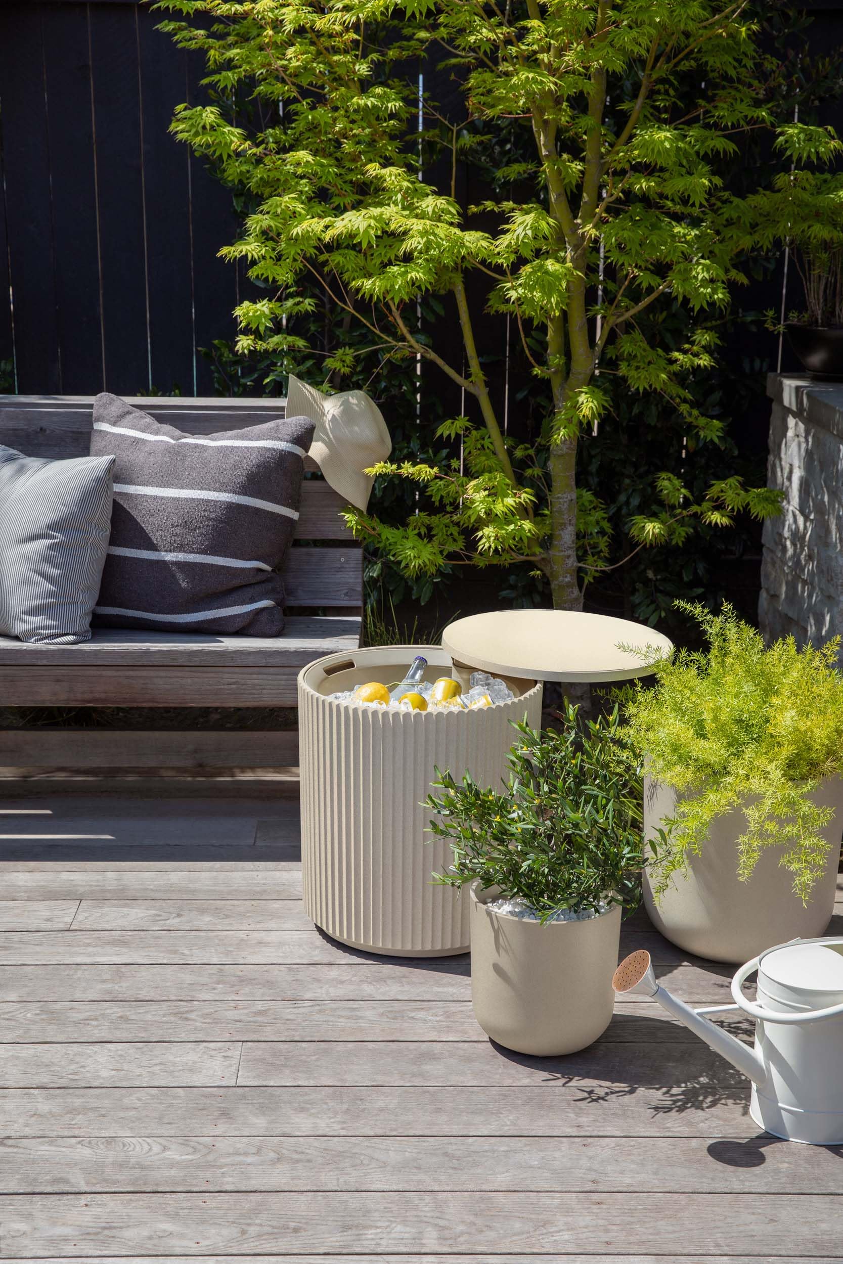 Veradek Cooler Side Table - 2 in 1 - Designed for use as Outdoor Side Table, Outdoor Patio Decor and Ice Chest