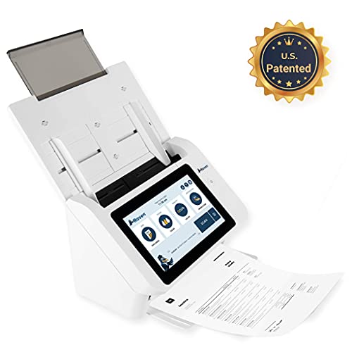 Raven Original Document Scanner - Huge Touchscreen, Color Duplex Feeder (ADF), Wireless Scanning to Cloud, WiFi, Ethernet, USB, Home or Office Desktop (2nd Gen) (Renewed)