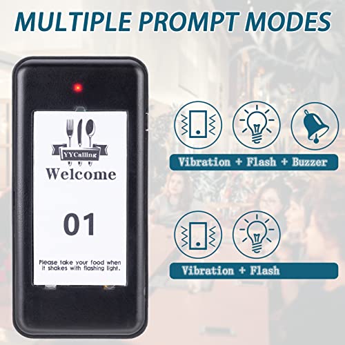 YYCALLING Restaurant Pager,Pagers for Restaurants 16 Guest Pagers,Buzzers Social Distancing, 98 Chanels with Vibration, Flashing and Buzzer for Truck