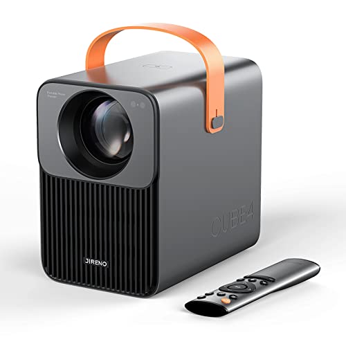 Jireno Projector 500ANSI Lumens, 1080P Full HD, Projector with WiFi and Bluetooth, Android TV 9.0, Portable Projector, Bluetooth 5.0, 6D Automatic Correction,Movie Projector for Home Entertainment…