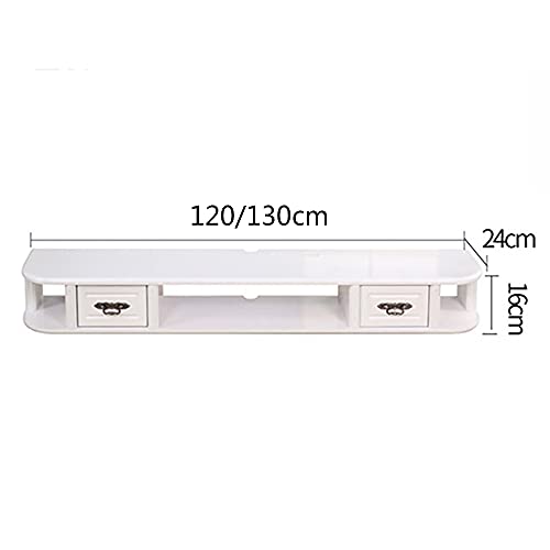 IBOWZ Floating TV Stand Cabinet Wall Hanging Tv Cabinet,Density Board Paint Wall Mounted Media Centre,Living Room Bedroom Background Wall Rack Small Apartment