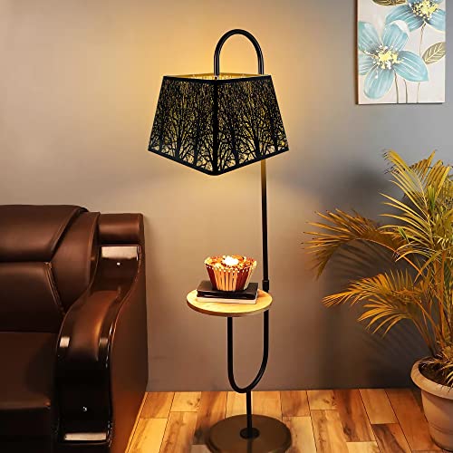 Royxen 2 Pack Modern Lamp Shades Metal Lampshade for Table Lamp and Floor Light (Square Trees)
