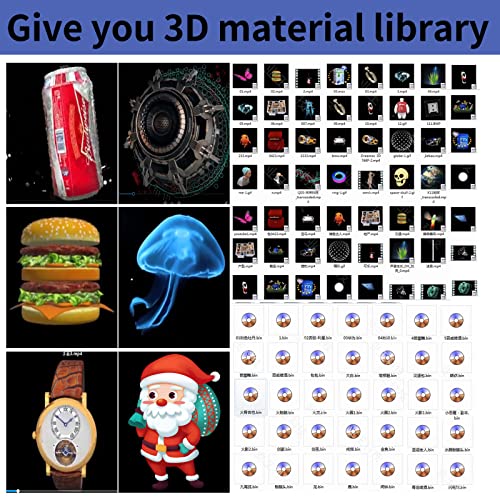 3D Hologram Fan Display with WiFi, Four-Axil Spinning, and High Transfer Speed, Upload by iPhone or Android,31.5 inch 3D Holographic Fan Projector for Shop, Bar