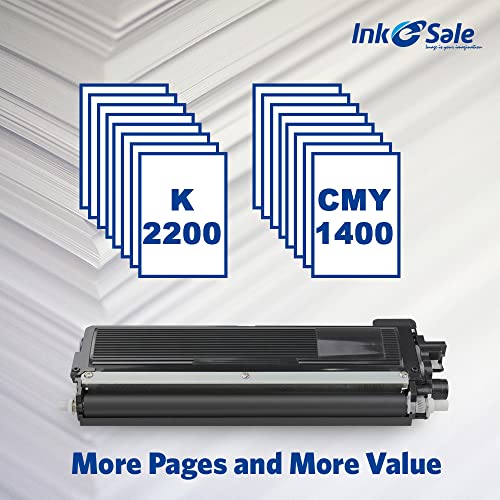 Ink E-Sale Compatible Toner Cartridge Replacement for Brother TN210 (KCMY, 4-Pack), for use with Brother HL-3040CN HL-3045CN HL-3070CW HL-3075CW MFC-9010CN MFC-9120CN MFC-9125CN MFC-9320CW Printer