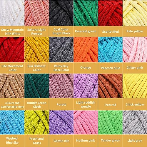 Fedmut Yarn for Crocheting -200g Beginners Chunky Cotton Yarn Easy-to-See Stitches Thick Worsted Yarn for Knitting Craft -Yellow