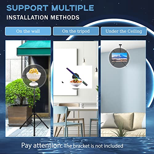 Spolehli 3D Hologram Fan with WiFi Control, 16.5in Holographic Fan Advertising Display with 700+ Video Libraries, Led 3D Hologram Projector for Christmas Decorations, Store, Bar (16.5" 224 Beads)