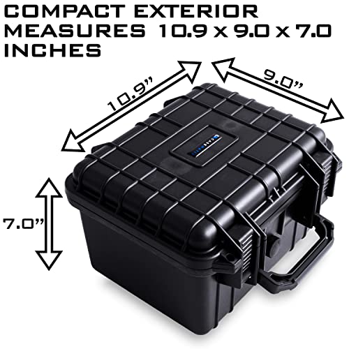 CASEMATIX Travel Case Compatible with Samsung Freestyle Projector and Smart Projector Accessories, Waterproof Impact Resistant Portable Projector Case with Shock Absorbing Padded Foam