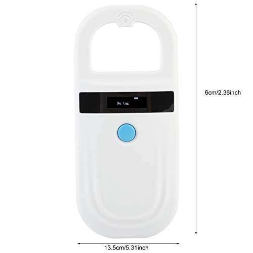 Animal Chip ID Scanner, Tosuny Microchip Reader Scanner with OLED Display Screen, Supports FDXB (ISO11784 / 11785) and EMID Microchips Suitable for Animal Management, Resource Management, etc
