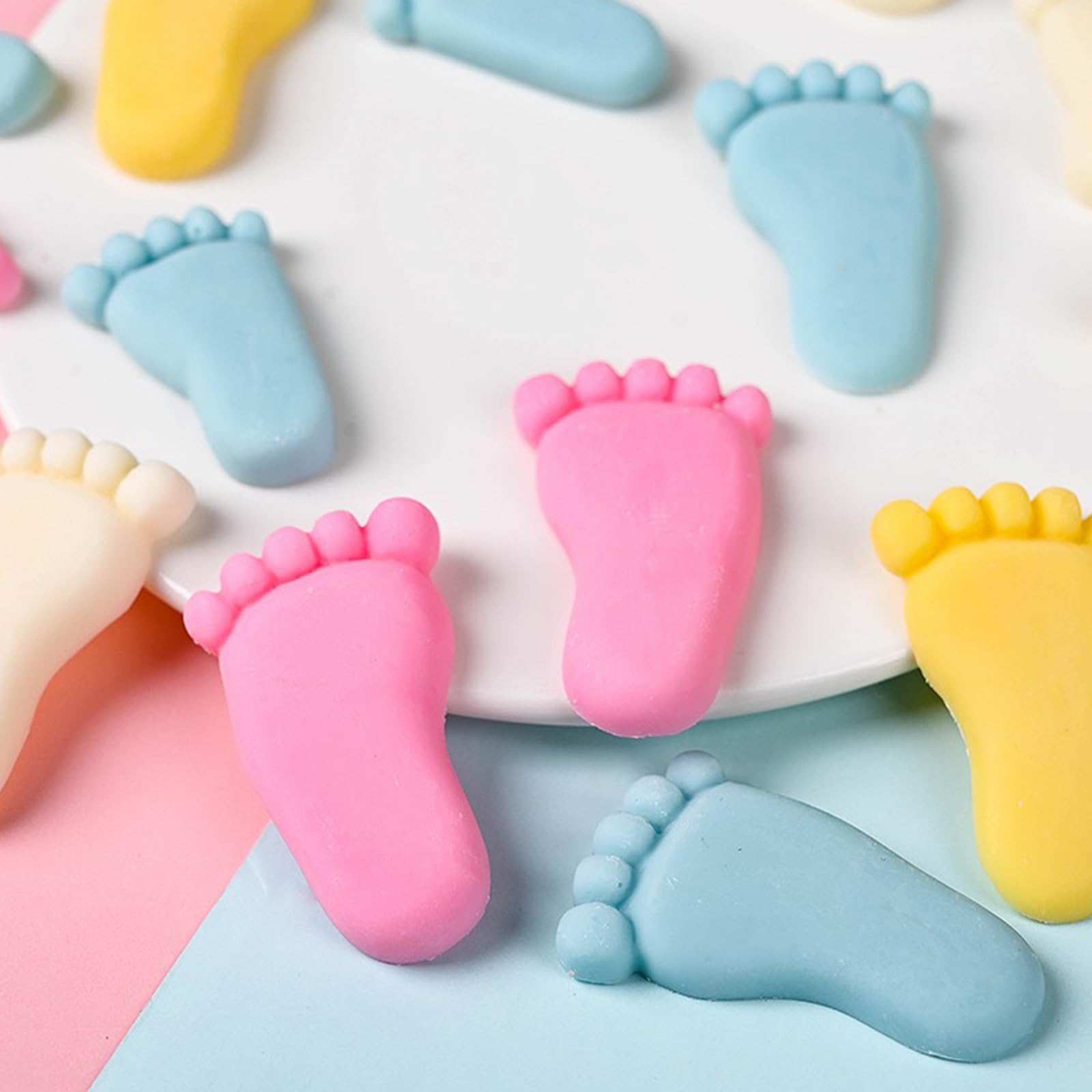 Baby Showers Fondant Molds 4 Pcs, Bottle Stroller Skirt Chocolate Cake Decoration Silicone Mold for DIY Candy Sugar Craft, Cookies, Marzipan, Flower Paste, Dough, Resin, Clay