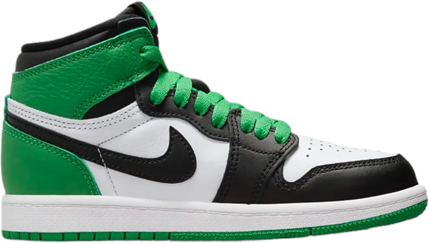 Nike Preschool Air Jordan 1 High Retro High OG PS FD1412 031 Lucky - Size 2y,Black/Lucky Green-white