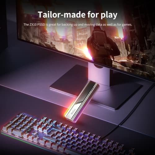 Netac 1TB Portable SSD, Up to 1050MB/s Read Speed, Type-C USB 3.2 Gen 2, External Solid State Drive, PCIe Gen3x4 NVMe 1.3, Business Travel Essential, Dust-Resistant, ZX10