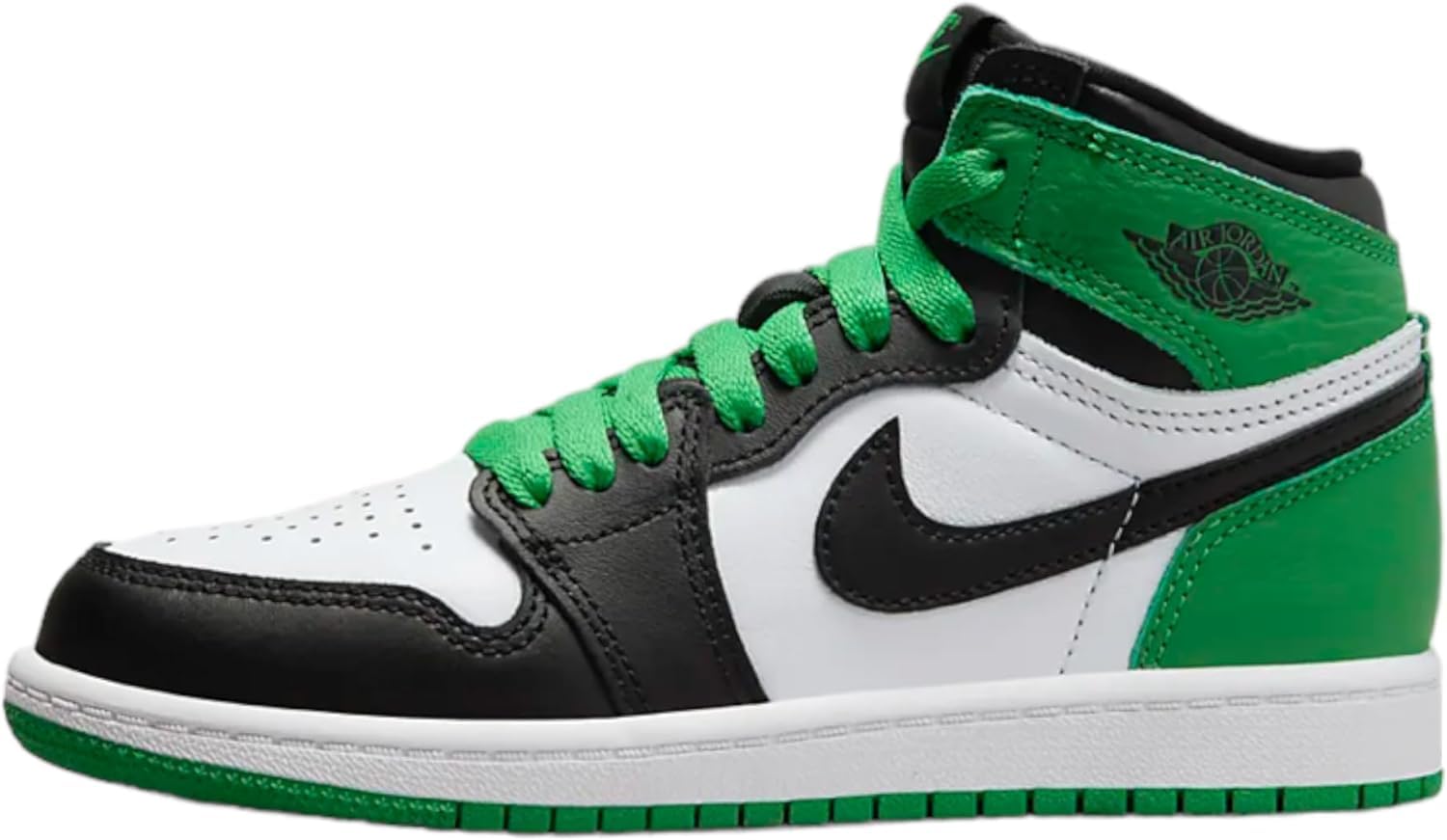 Nike Preschool Air Jordan 1 High Retro High OG PS FD1412 031 Lucky - Size 2y,Black/Lucky Green-white