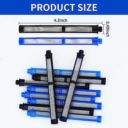 Airless Spray Gun Filter 287032 and 287033 Compatible with Suitable for Spray Gun Contractor II and FTx II Latex 60 Mesh 10pcs and 100 Mesh 10pcs(20 PCS)