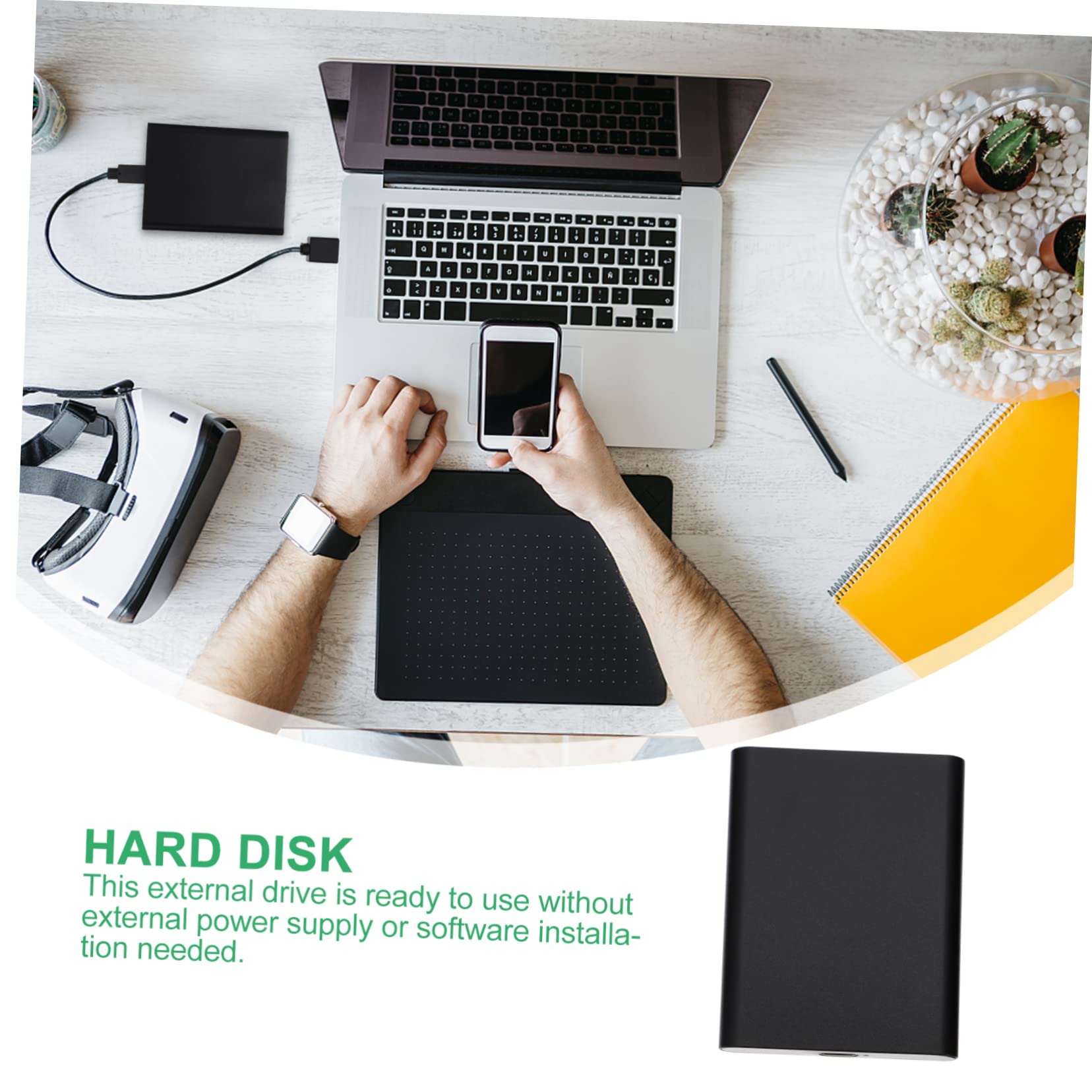 SOLUSTRE 250GB Mechanical Hard Disk External Portable Hard Drive USB 2.5in Metal Durable HDD for Desktop