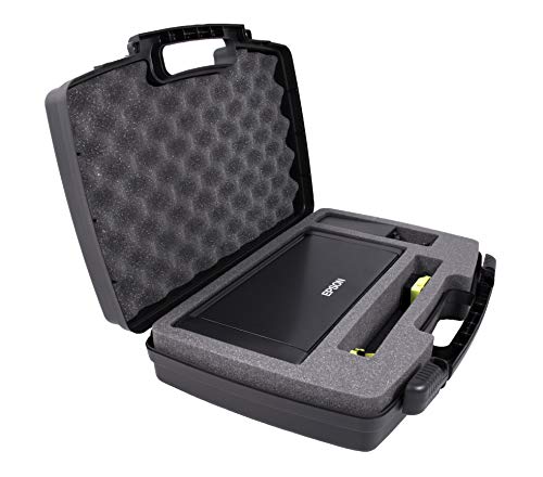 CASEMATIX Travel Case Compatible with Epson WF-100 and WF-110 Wireless Mobile Printer, Ink Cartridges, Power Adapter, Cables
