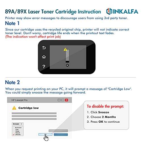 CF289X 89X Black Toner Cartridge: (with Chip) Replacement for HP 89X CF289X CF289A 89A Enterprise M507 M507n M507dn M507x MFP M528dn M528f M528c M528z M528 Series Printer Ink (Black 1-Pack)