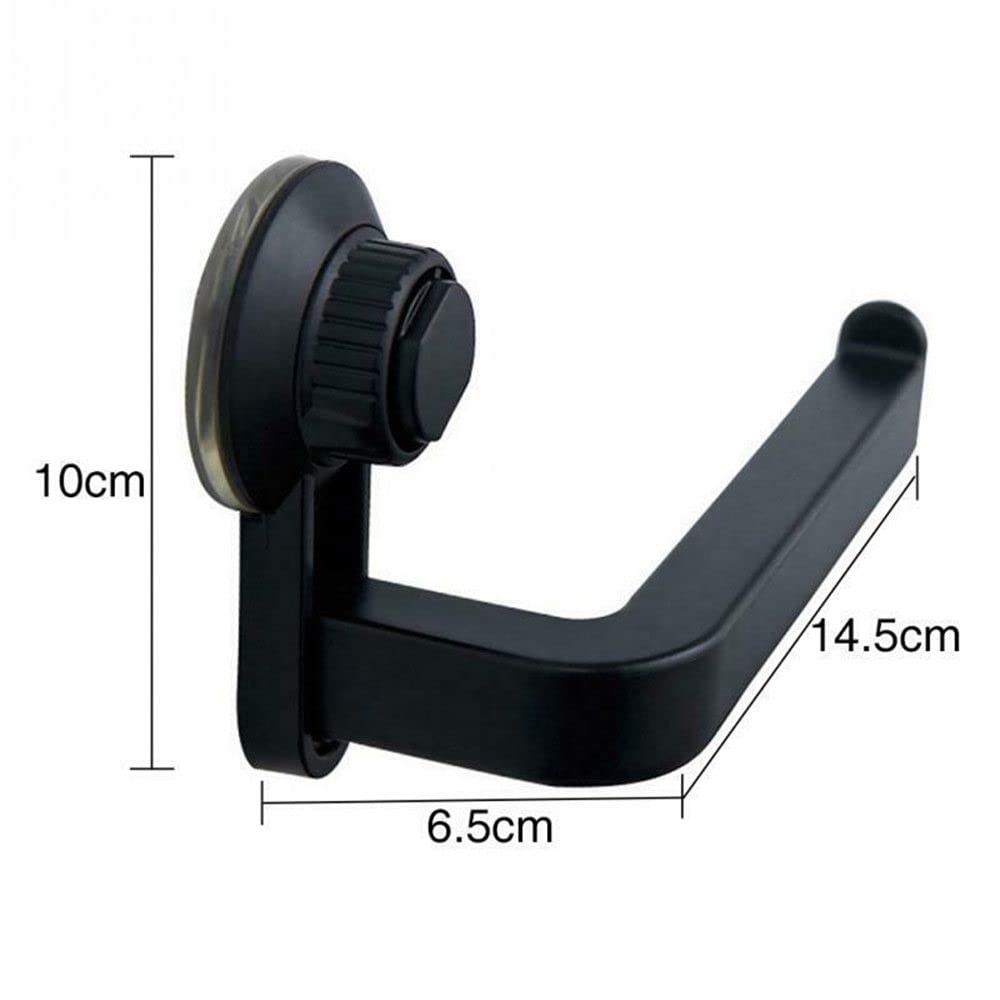 Durable Roll Toilet Paper Holder Wall Mounted Roll Tissue Box Bathroom Storage Suction Cup Creative Tissue Hook(5.7inch,White)