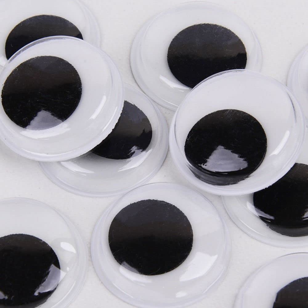 Giant Wiggle Eyes - Large Sticky Eyes for Party Decorations and DIY Craft Projects - Self Adhesive - Suitable for Refrigerator Doors, Lawns, Cars (50mm)