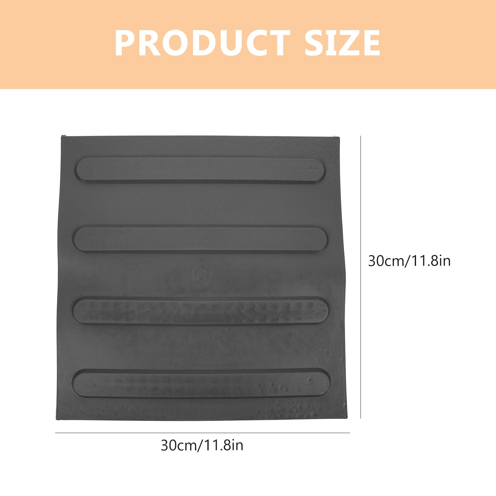 4pcs Tactile Paving Tiles Rubber Blind Road Bricks Patio Deck Tiles Outdoor Sidewalk Pad Walkway Floor Stickers for Pathway Garden Poolside Balcony