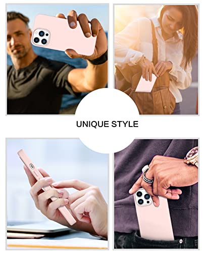BENTOBEN for iPhone 14 Pro Max Case, Soft Silicone Gel Rubber Bumper Microfiber Lining Hard Back Shockproof Protective Phone Cover for iPhone 14 Pro Max 6.7", Sand Pink