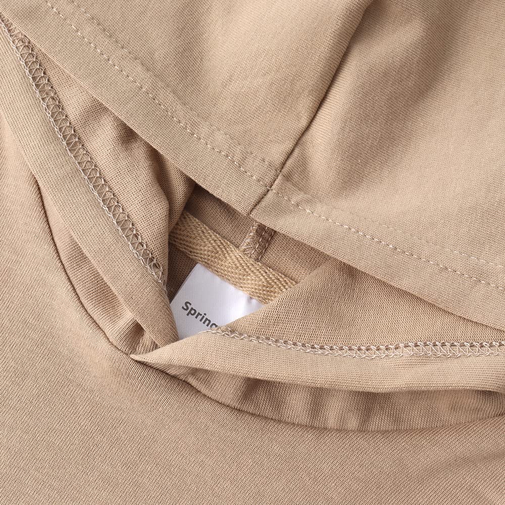 Spring&Gege Boys Hooded Tank Top Solid Basic Sleeveless Pullover Hoodie Uniform Workout Comfy T-Shirt, Khaki, 9-10 Years