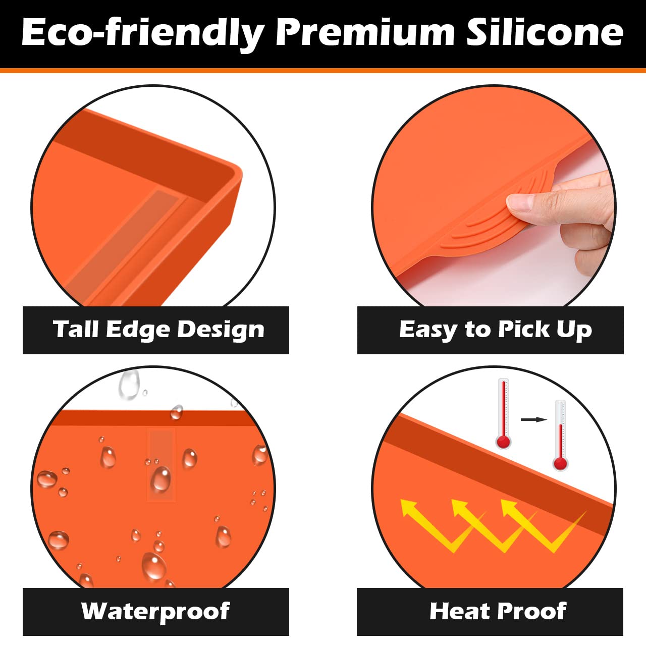 22" Griddle Mat Silicone for Blackstone, Magnetic Protective Cover Mats Blackstone Griddle Top Covers for Blackstone Protector Outdoor-Orange