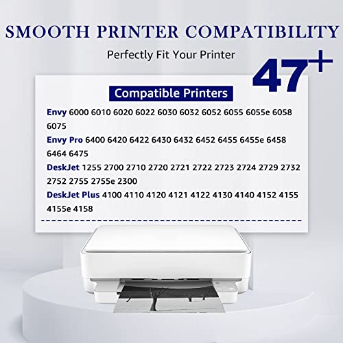 Mooho Remanufactured Ink Cartridge Replacement for HP 67XL 67 XL HP67 HP67XL for HP Envy 6055 6055e 6052 Envy Pro 6455 6455e Deskjet 2755e 2755 Deskjet Plus 4140 4155e Printer (Black, 2 Combo Packs)
