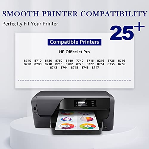 Mooho 952 XL Ink Cartridge Replacement for 952xl Ink Cartridges with Updated Chips for OfficeJet Pro 8700 8702 8710 8730 7720 7740 8720 8210 8216 8745 Printer Ink(5-Pack)
