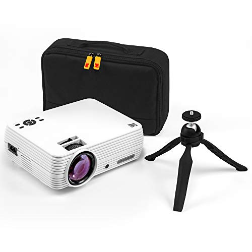 KODAK FLIK X4 Home Projector | 4.0 LCD Compact Home Theater System Projects Up to 150β with 1080p Compatibility & Bright Lumen LED Lamp | VGA/AV/HDMI/USB/TF Inputs | Remote, Tripod & Carry Case