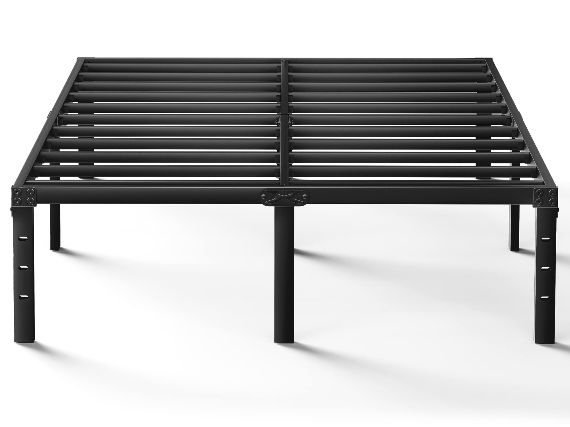 QEROMY Bed Frame No Box Spring Needed, Heavy Duty Metal Platform Bed Frame Noise-Free, Quick & Easy Assembly, Black (Full, 14 INCH)