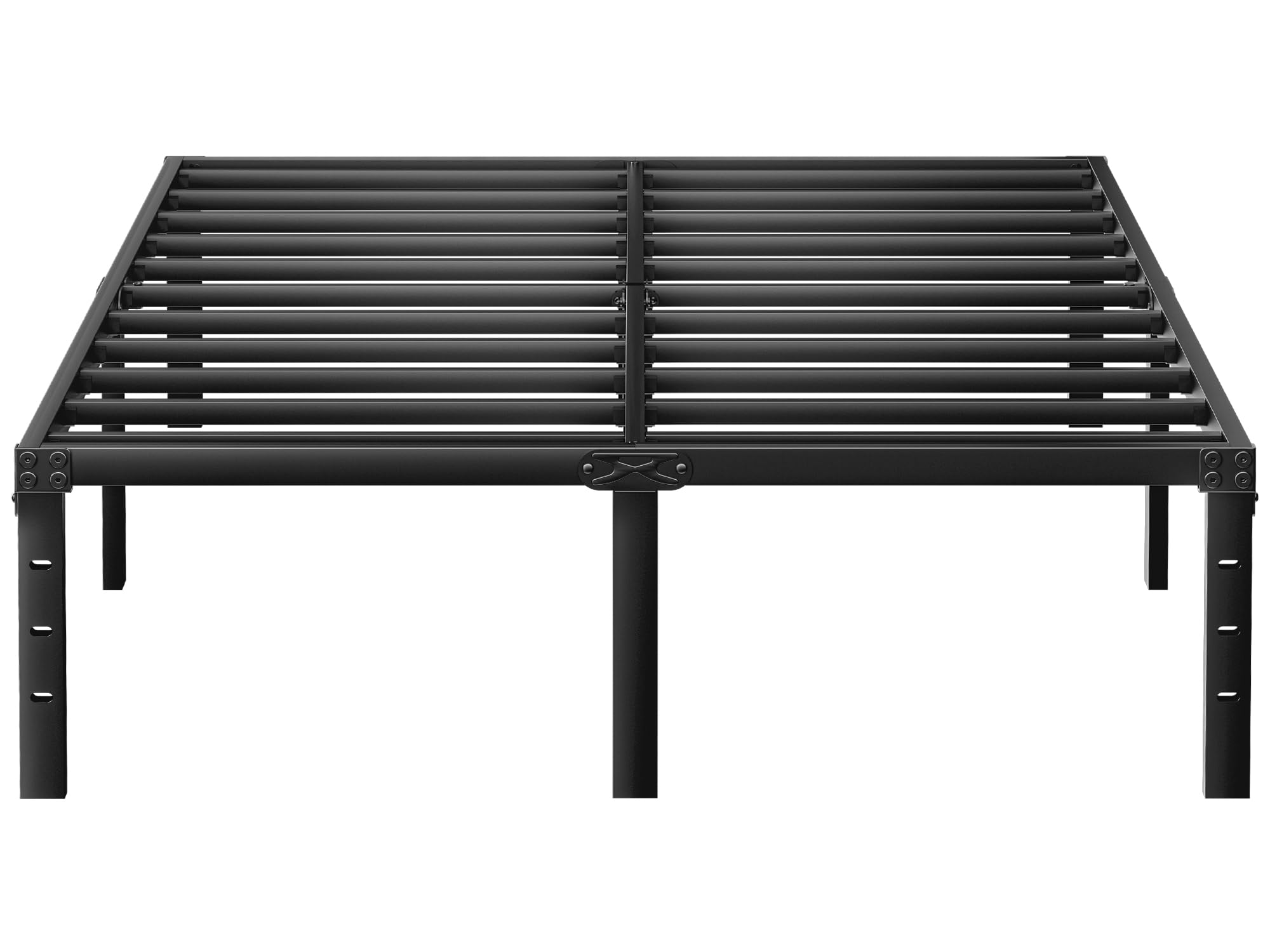 QEROMY Bed Frame No Box Spring Needed, Heavy Duty Metal Platform Bed Frame Noise-Free, Quick & Easy Assembly, Black (Full, 14 INCH)