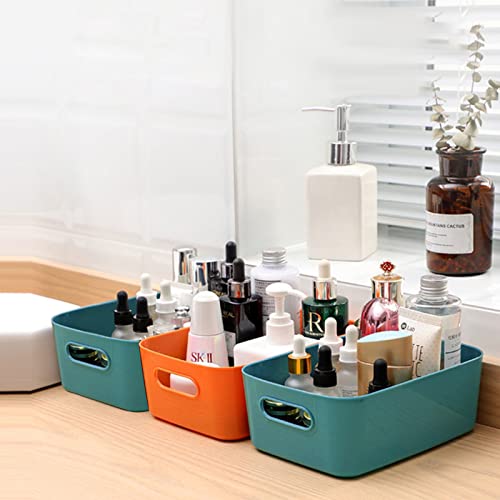 Plastic Storage Baskets 8 Pack, Small Pantry Baskets for Organizing, Organizer Basket Bins for Shelves, Organizer and Storage for Bathroom, Bedrooms, Kitchens (Colour Medium)