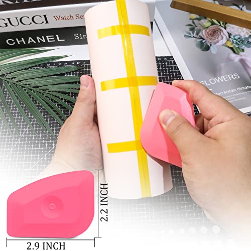 Laosh 3PCS Sublimation Tumblers Tool Kits with Tumblers Width Measurer, Heat Gloves, Mini Squeegee, Use for Heat Press Sublimation Blanks Tumblers Skinny Straight Cup