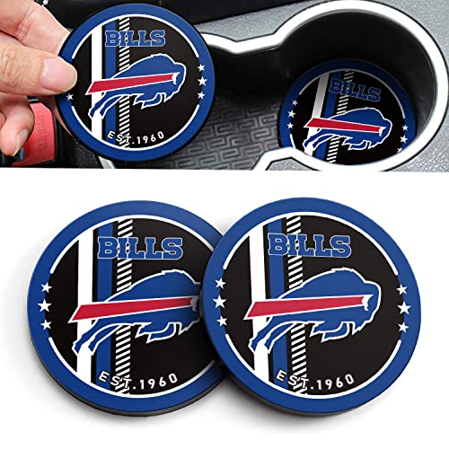 Aooble Car Cup Holders Coasters, 2pcs 2.75 Inch Auto Car Cup Holder Insert Coasters Silicone Car Cup Mat, Universal Vehicle Interior Car Accessories