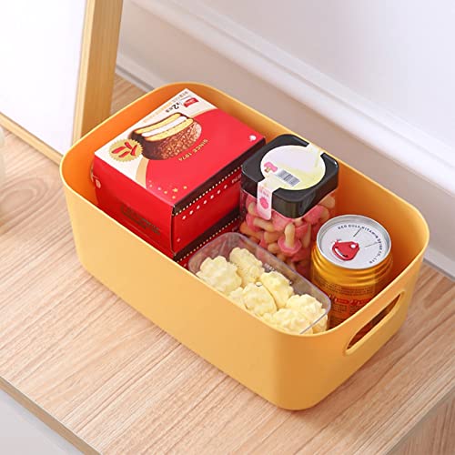 Plastic Storage Baskets 8 Pack, Small Pantry Baskets for Organizing, Organizer Basket Bins for Shelves, Organizer and Storage for Bathroom, Bedrooms, Kitchens (Colour Small)
