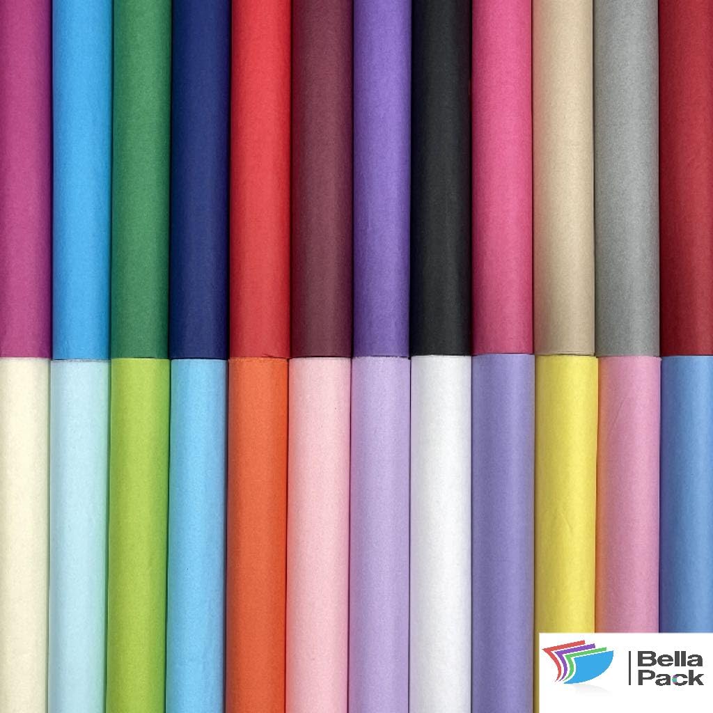 24 Sheets in 24 Colors, 20"*20" Colorful Pack Gift Tissue Paper for Gifts, Birthdays, Holidays, and All Occasions