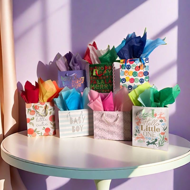 24 Sheets in 24 Colors, 20"*20" Colorful Pack Gift Tissue Paper for Gifts, Birthdays, Holidays, and All Occasions