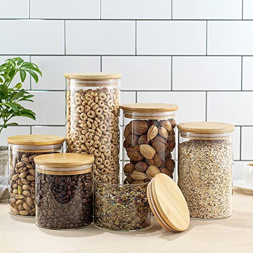 Oui Yogurt Jar Lids, 4 Pack Oui Lids, Reusable Natural Bamboo Wood Lids for Oui Yogurt Jars with Silicone Rings Tight Seal (Jars Aren't Included)