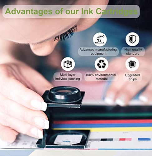 HOINKLO Remanufactured 202XL Black Ink Cartridge Replacement for Epson 212 T212 T212XL for Expression Home XP-4100 XP-4105 Workforce WF-2830 WF-2850 Printer (2 Black, New Chip)