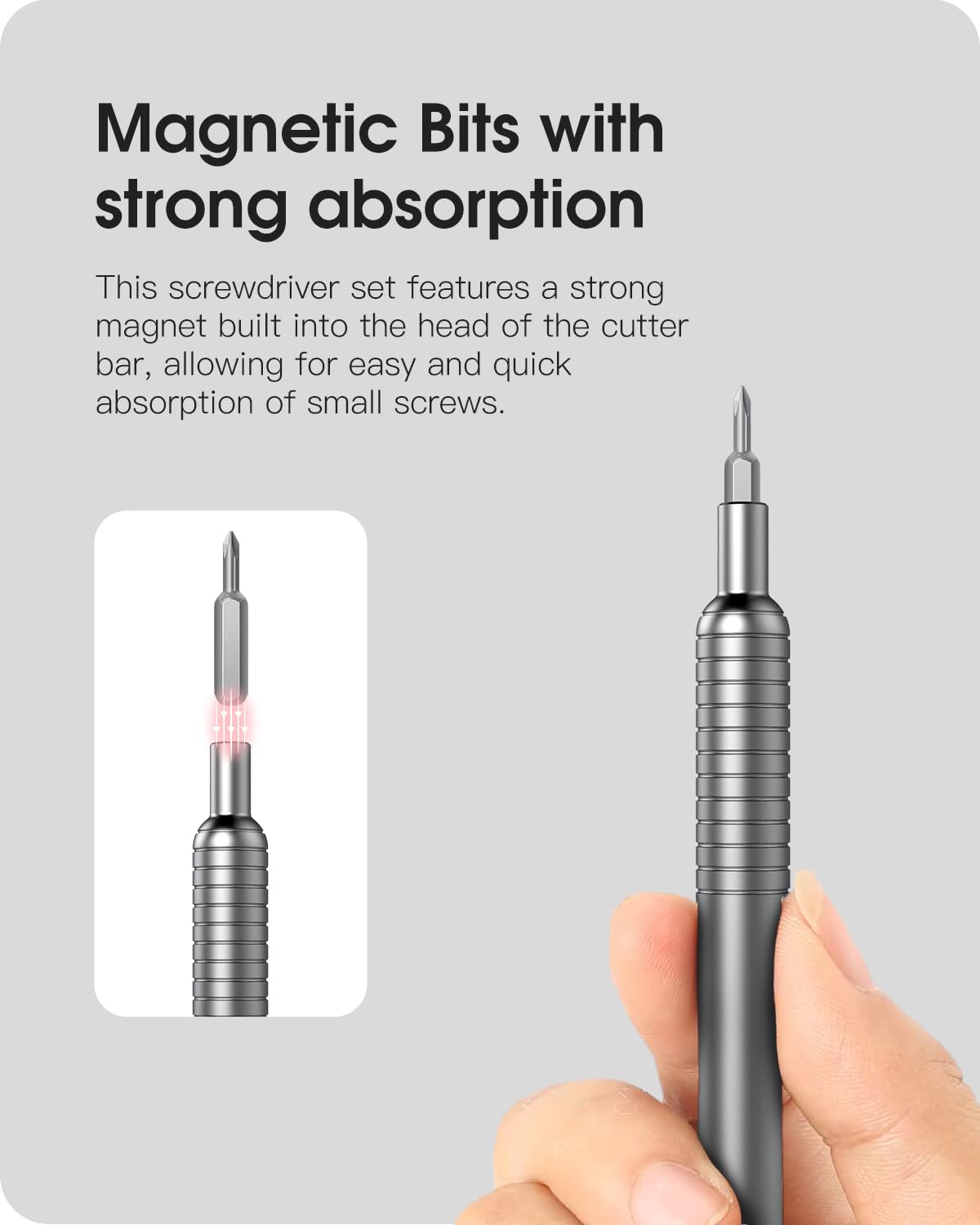 Kingsdun 51 in 1 Precision Screwdriver Set, Portable Screwdriver Set with 48 Magnetic Bits Torx Hex Screwdriver for iPhone, Laptop, PC, Watch, Glasses