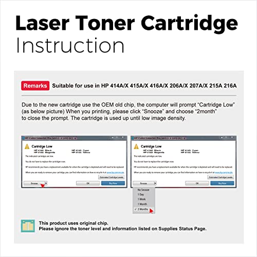 414X with Chip LemeroUexpect Remanufactured Toner Cartridge Replacement for HP 414X High Yield Toner Cartridge 414A W2020X for MFP M479fdw M479fdn M479fdw Pro M454dw M454dn Black Cyan Magenta Yellow