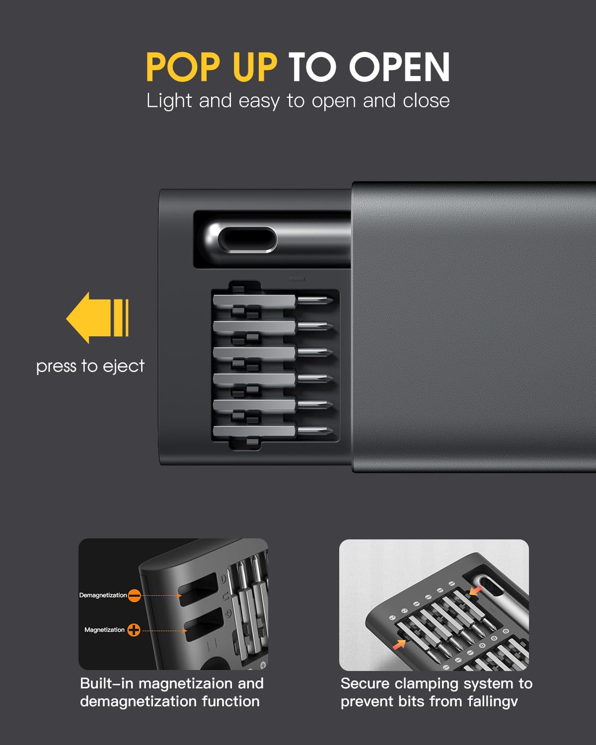 Kingsdun 51 in 1 Precision Screwdriver Set, Portable Screwdriver Set with 48 Magnetic Bits Torx Hex Screwdriver for iPhone, Laptop, PC, Watch, Glasses
