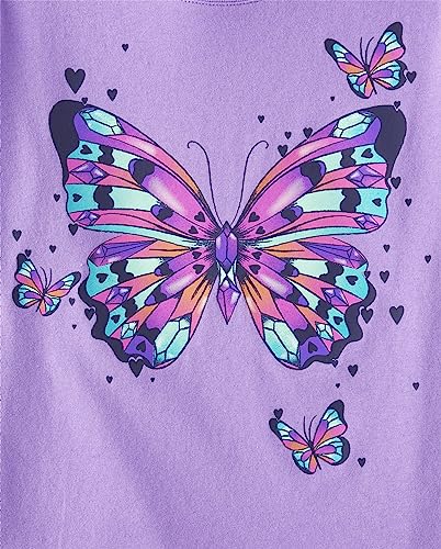The Children's Place,Long Sleeve Animal Graphic T-Shirt,Plum Twist,XLarge (14)