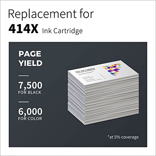414X with Chip LemeroUexpect Remanufactured Toner Cartridge Replacement for HP 414X High Yield Toner Cartridge 414A W2020X for MFP M479fdw M479fdn M479fdw Pro M454dw M454dn Black Cyan Magenta Yellow