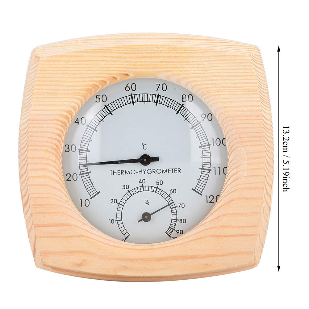 Sauna Thermometer, 2-in-1 Wood Digital Sauna Room Thermometer Hygrometer Sauna Temperature Thermometer Sauna Room Thermometer and Hygrometer Sauna Accessories