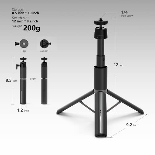 WiFi Bluetooth Projector with 12 inch Lightweight Tripod Stand, WEWATCH 8500L Portable Movie Projector for Home Outdoor, 1080P Video and 260" Display Supported, Use with TV Stick, HDMI, iOS, Android